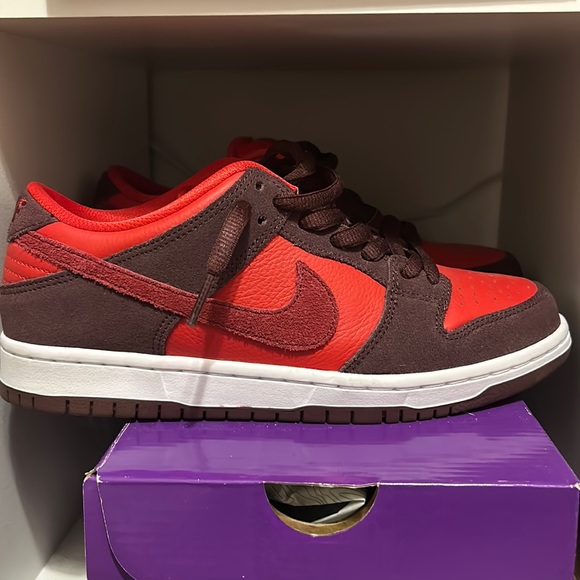 Nike | Shoes | Cherry Red Nike Sb Dunk Low Mens 7 | Poshmark